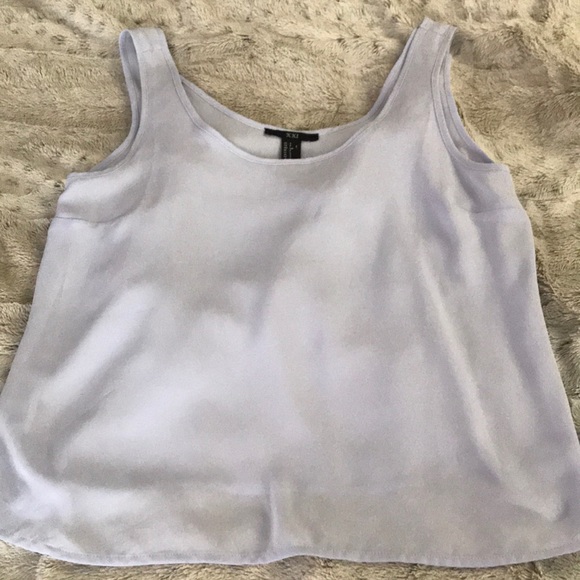 Forever 21 | Tops | Sheer Tank Top Pale Blue Periwinkle Breezy Shirt ...